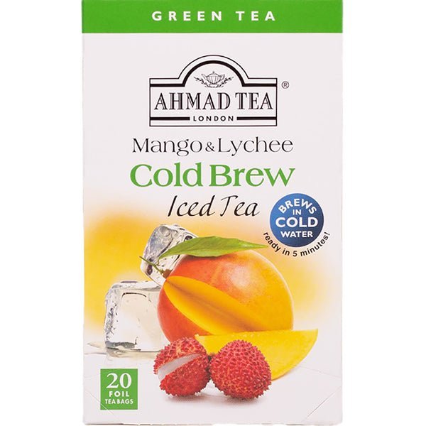Ahmad Cold Brew Mango & Lychee Black Tea | 20 Foil Tea Bags – Sadaf.com